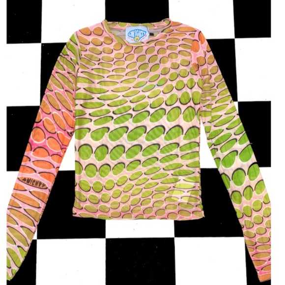 Tops | Really Rare Htf Bnwt The Warp Mesh Top By Omighty Aso Olivia Rodrigo Medium | Poshmark
